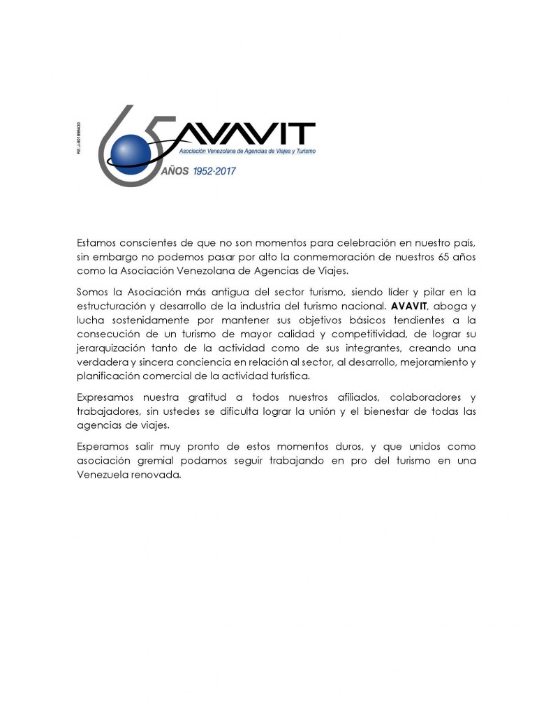 008-2017 65 Aniversario - AVAVIT